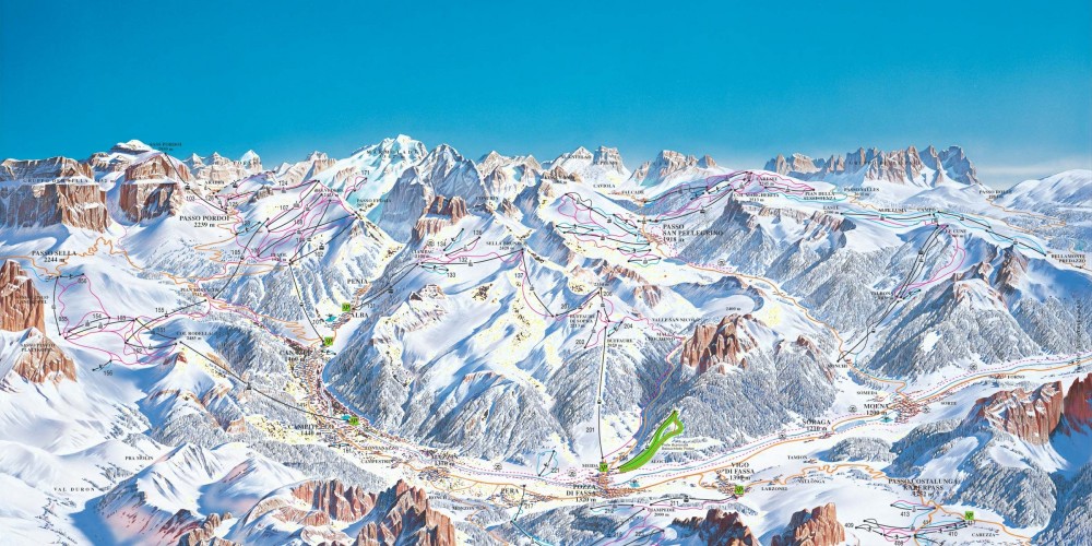 Arabba resort and piste maps