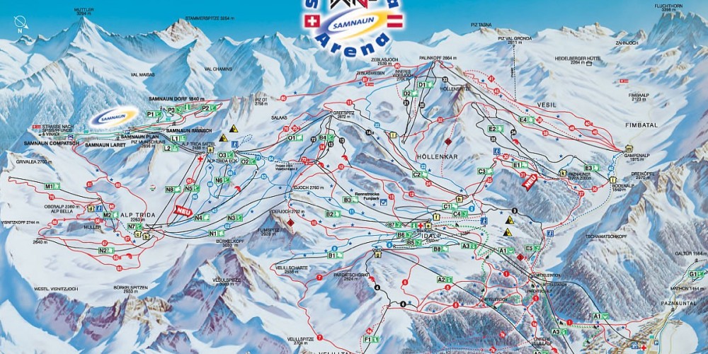 Ischgl resort and piste maps
